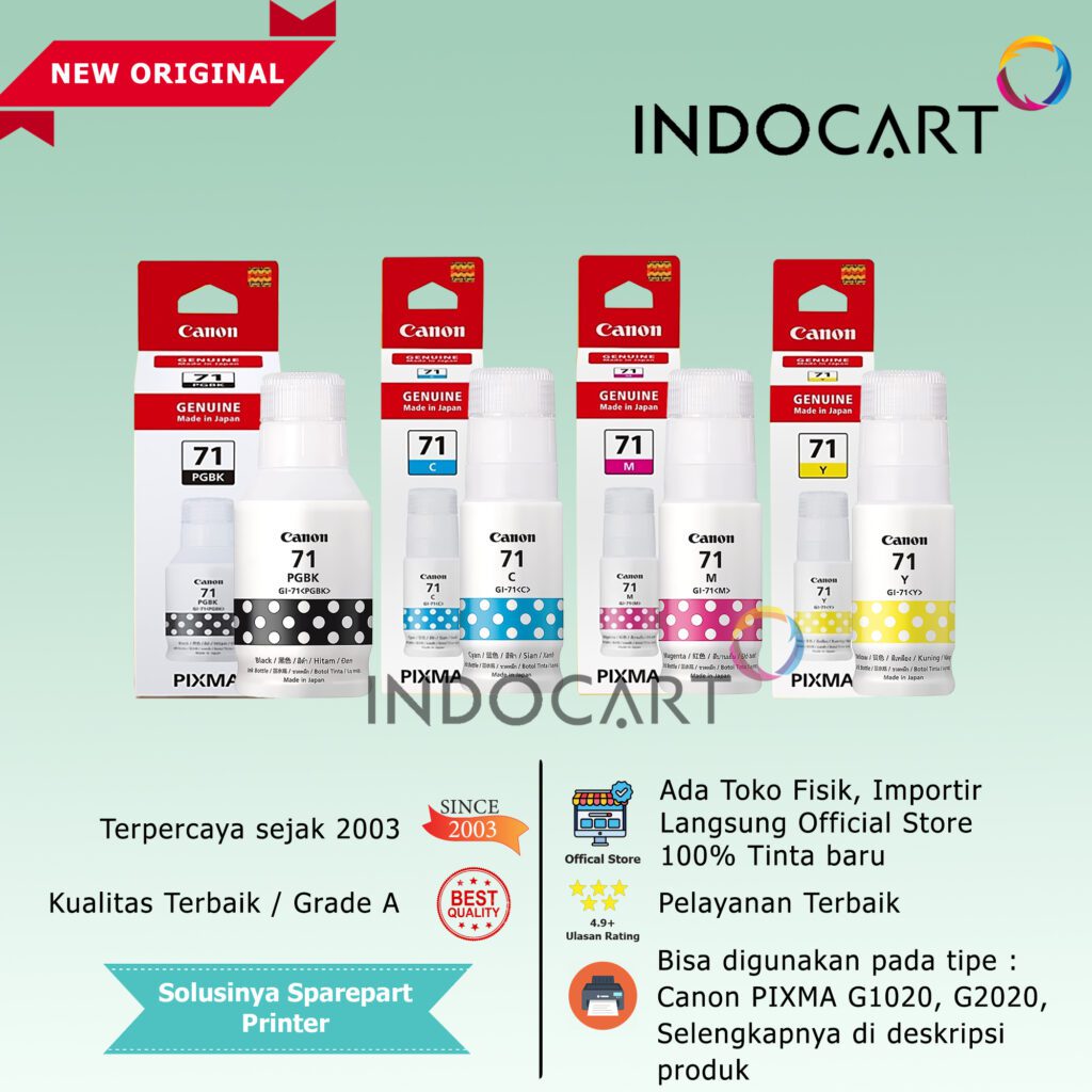 Tinta Original Canon GI 71 GI71 Printer Canon PIXMA G3730 G4770 G3770 ...