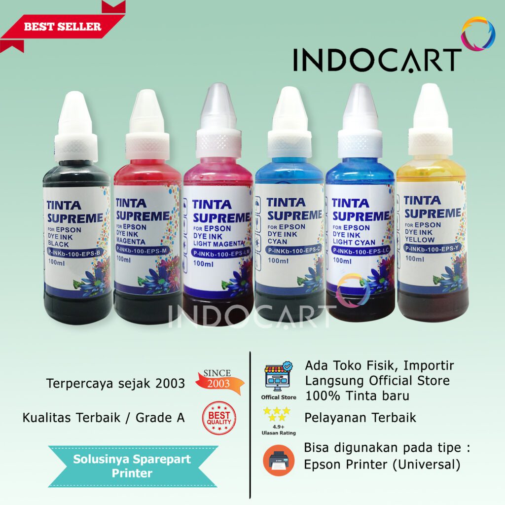 Tinta Refill Printer Epson - 100ml - Supreme - Dye Color - IndoCart