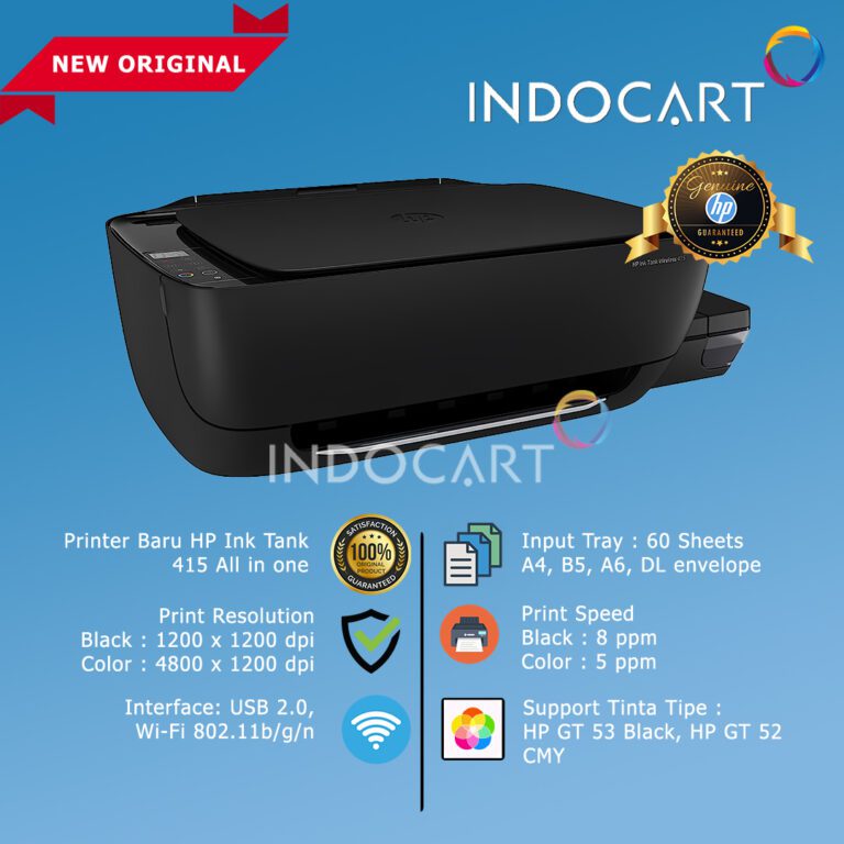 Printer HP Ink Tank 415 All-in-One Print Scan Copy Wireless - IndoCart