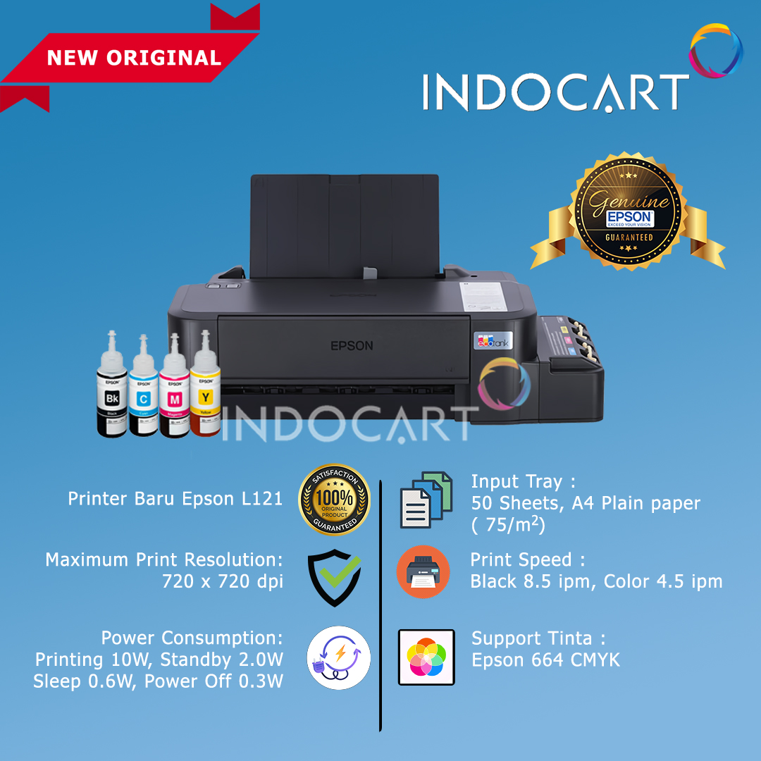 Printer Epson EcoTank L121 L-121 Pengganti L120 Print only - IndoCart